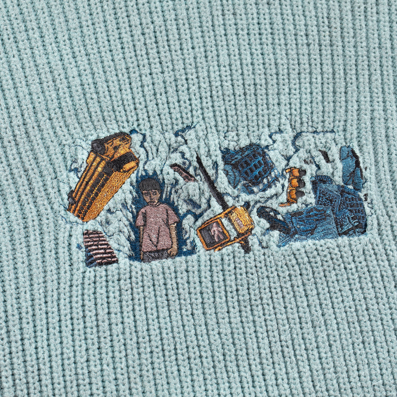 "super kid" heat reactive knit blue – derschutze