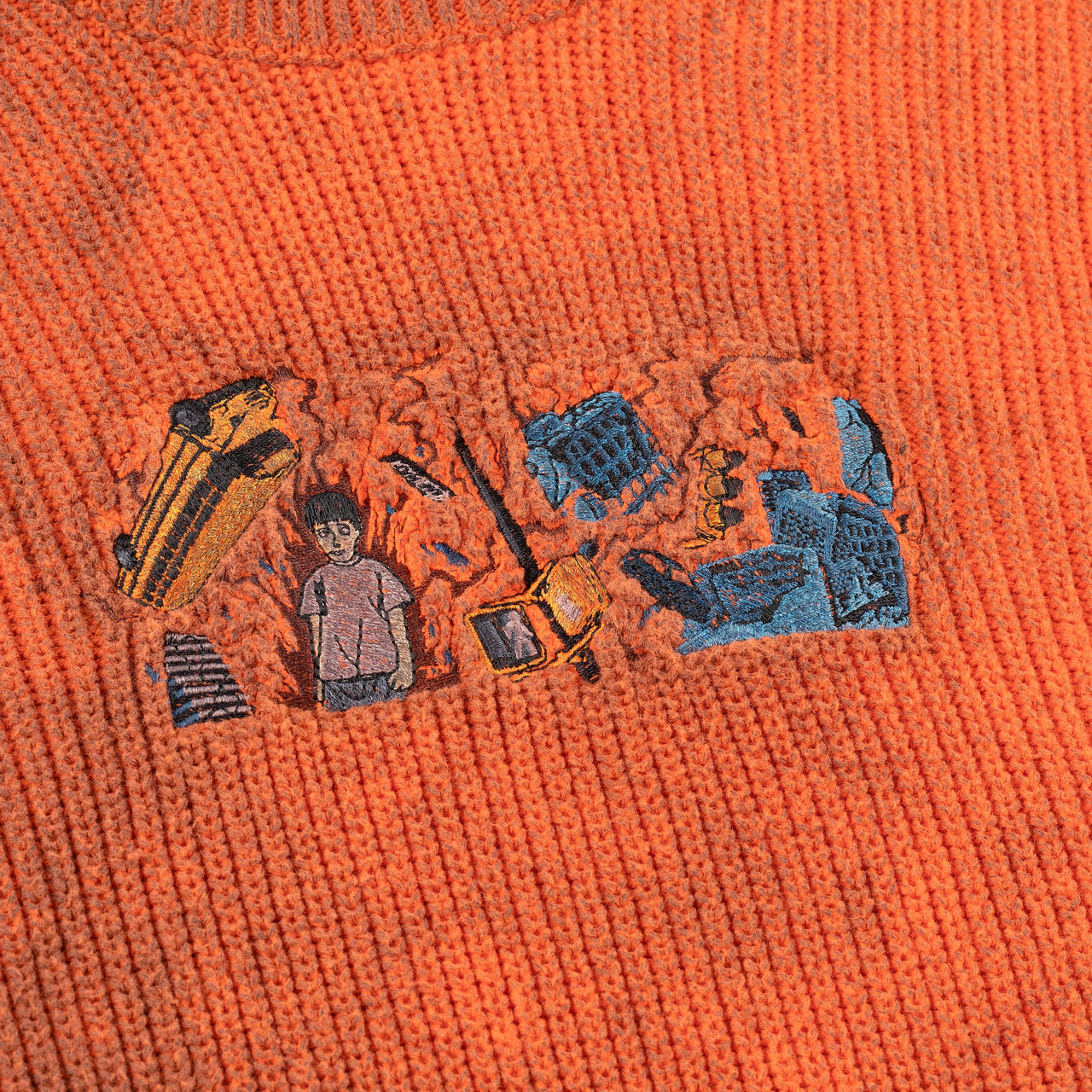 "super kid" heat reactive knit orange – derschutze