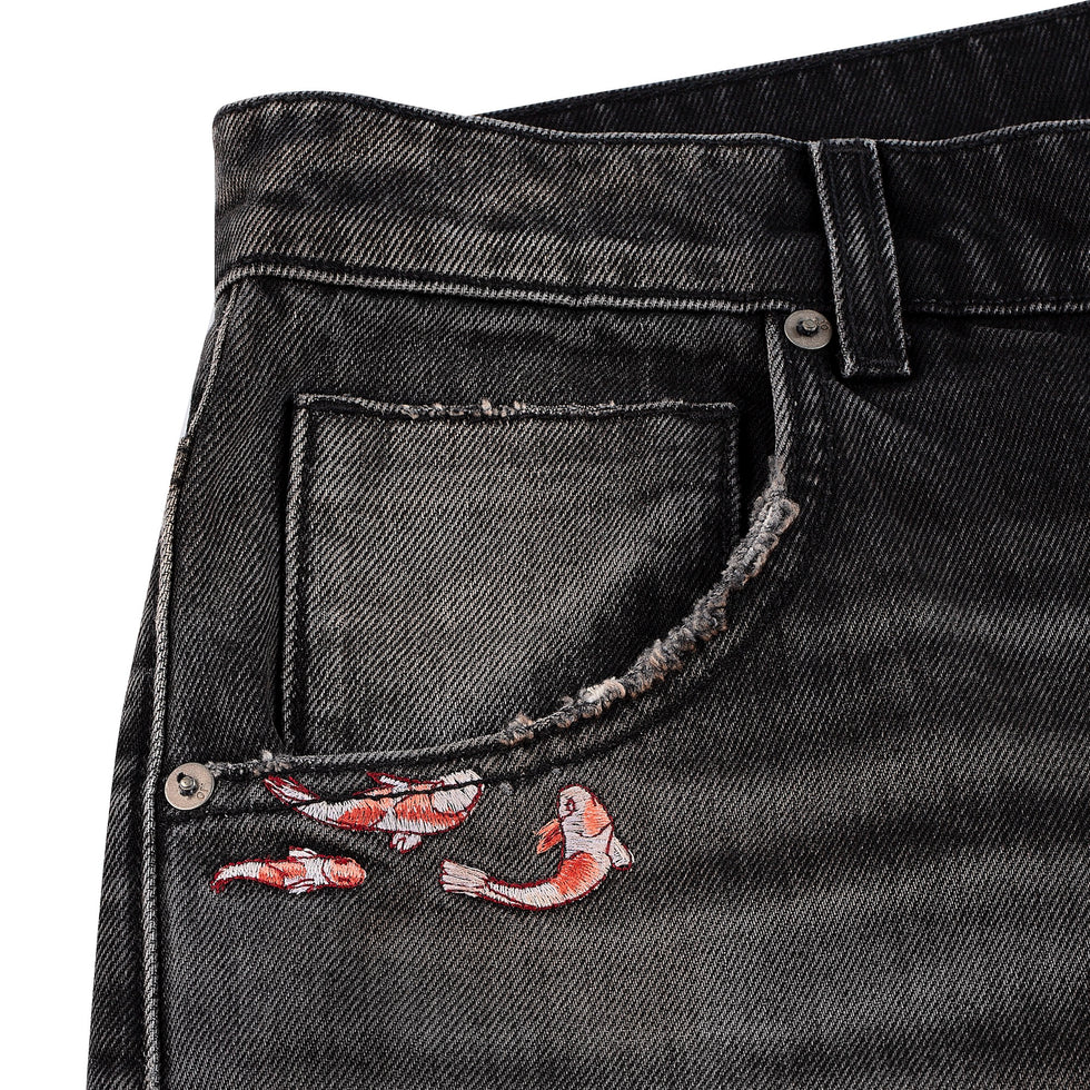 "koi fish" denim black – derschutze