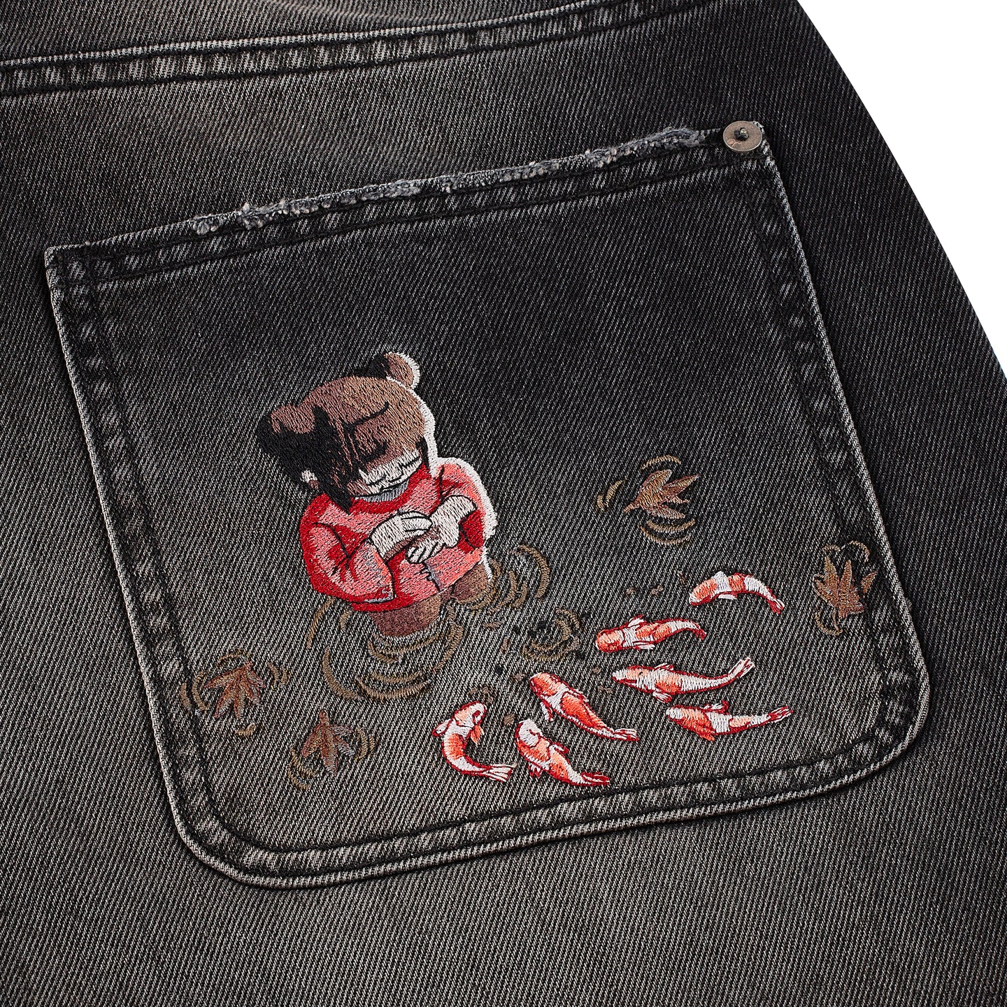 "koi fish" denim black – derschutze