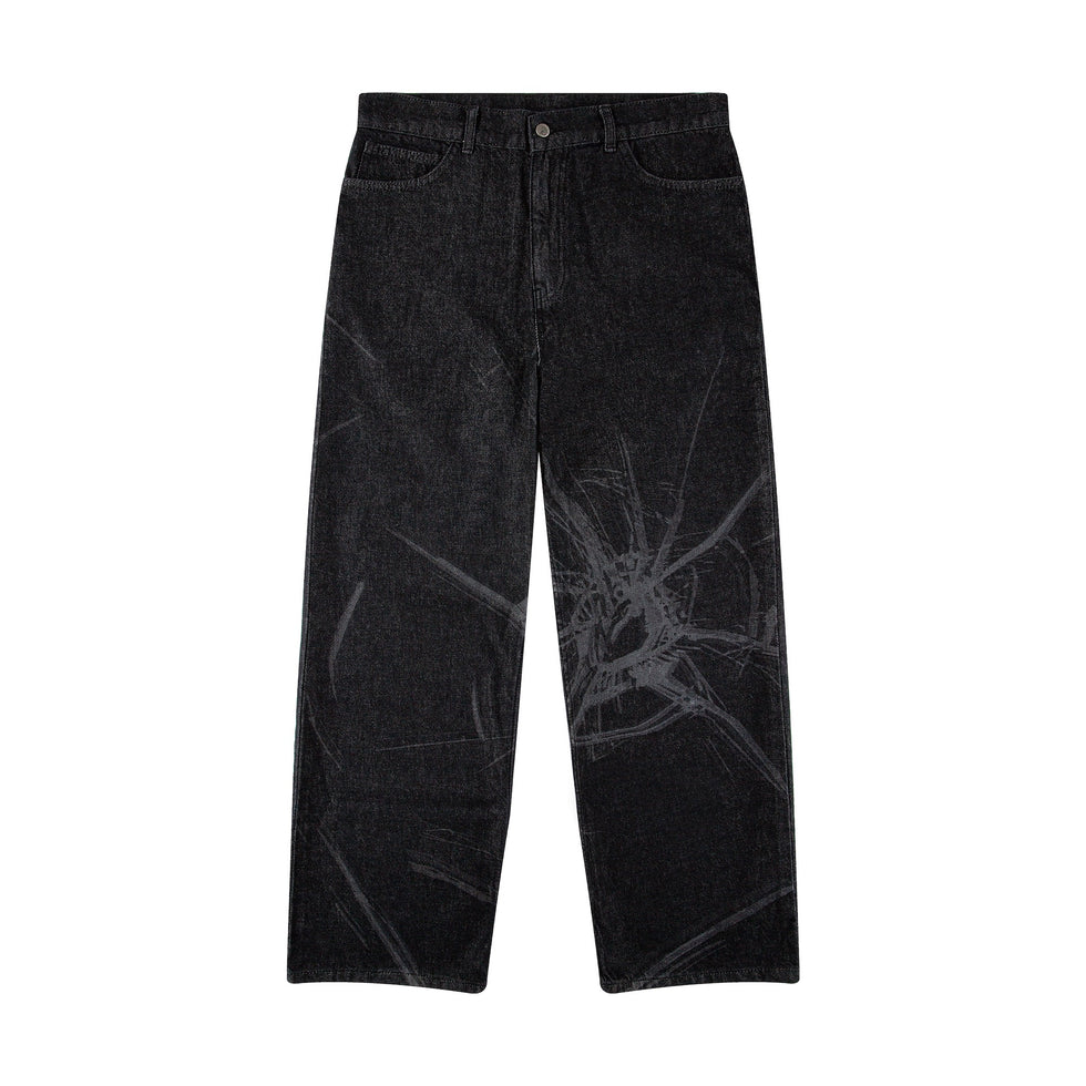 "shattered" denim Jeans lasered – derschutze