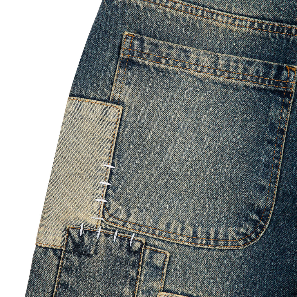"sashiko v2" patchwork denim blue – derschutze