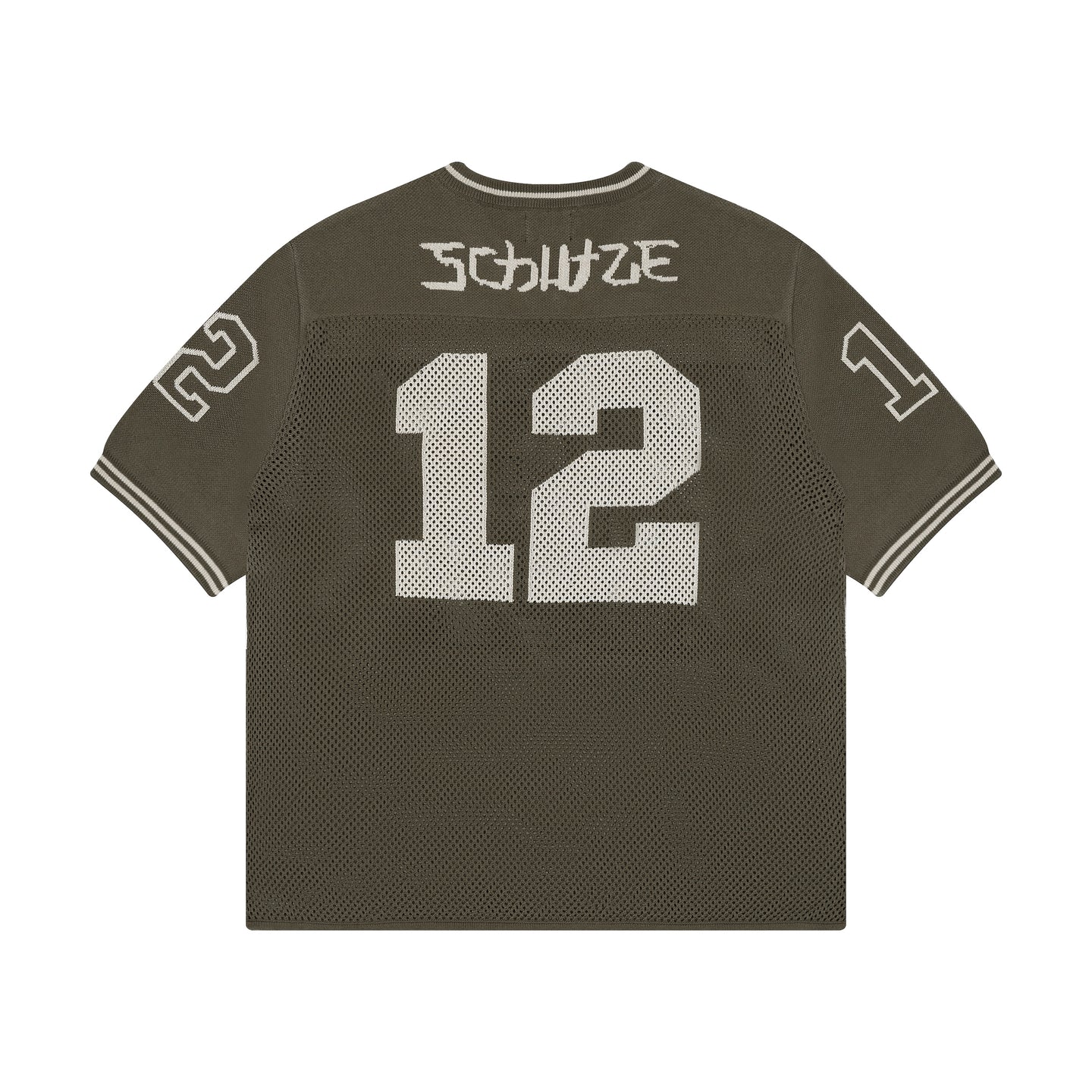 "sashiko v2" knit jersey brown – derschutze