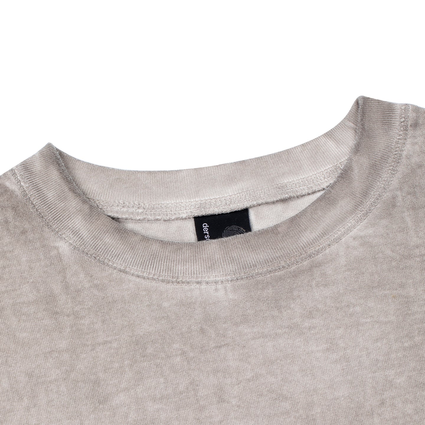 "lotus" T shirt oil washed light grey – derschutze