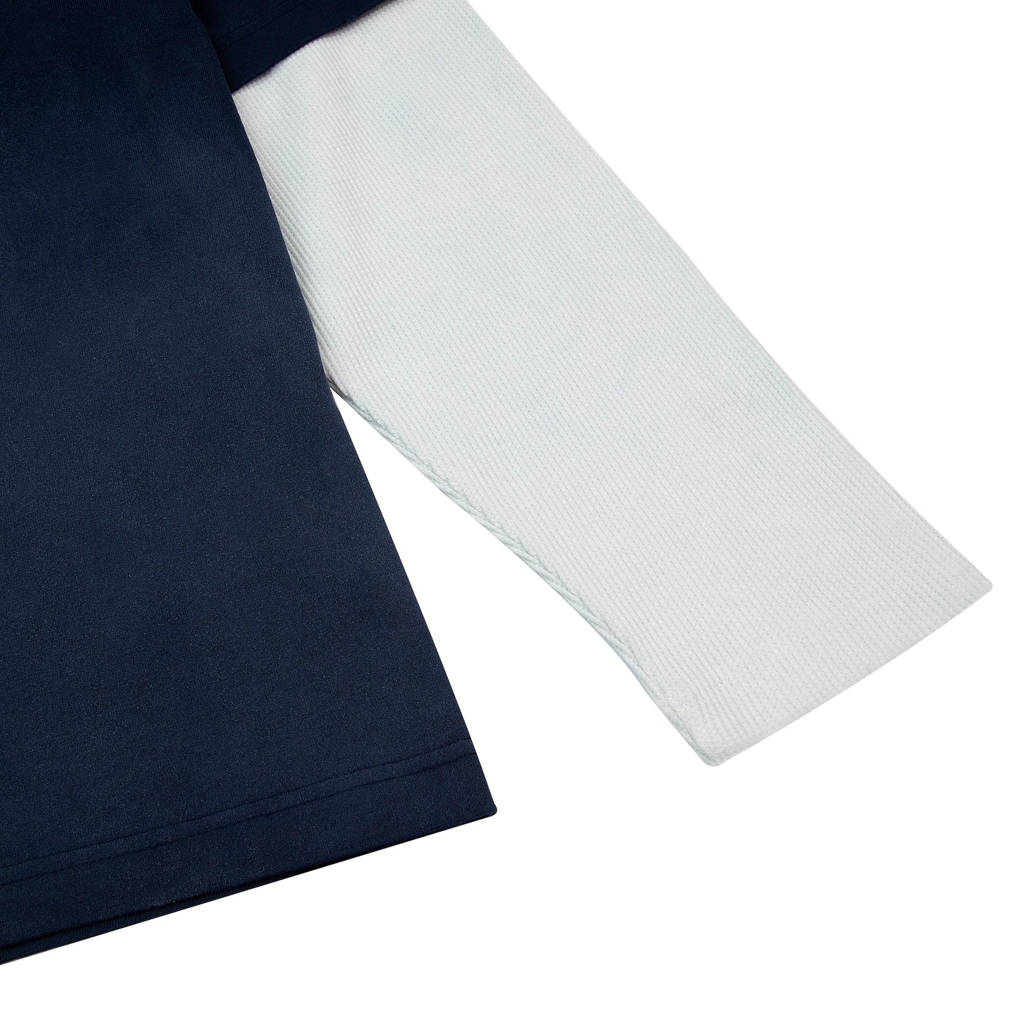 "sashiko" layered long sleeve navy – derschutze