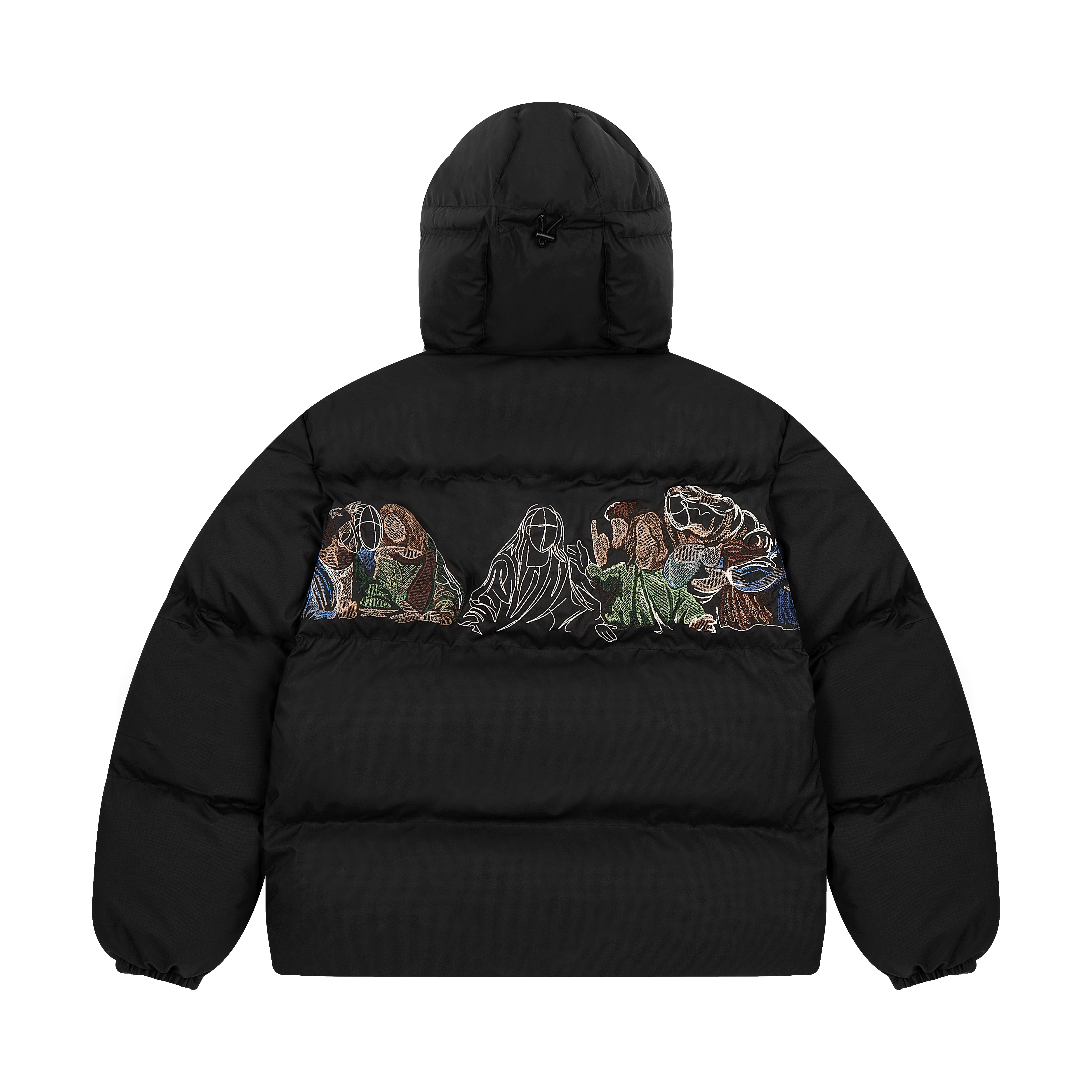"last supper" Puffer black – derschutze