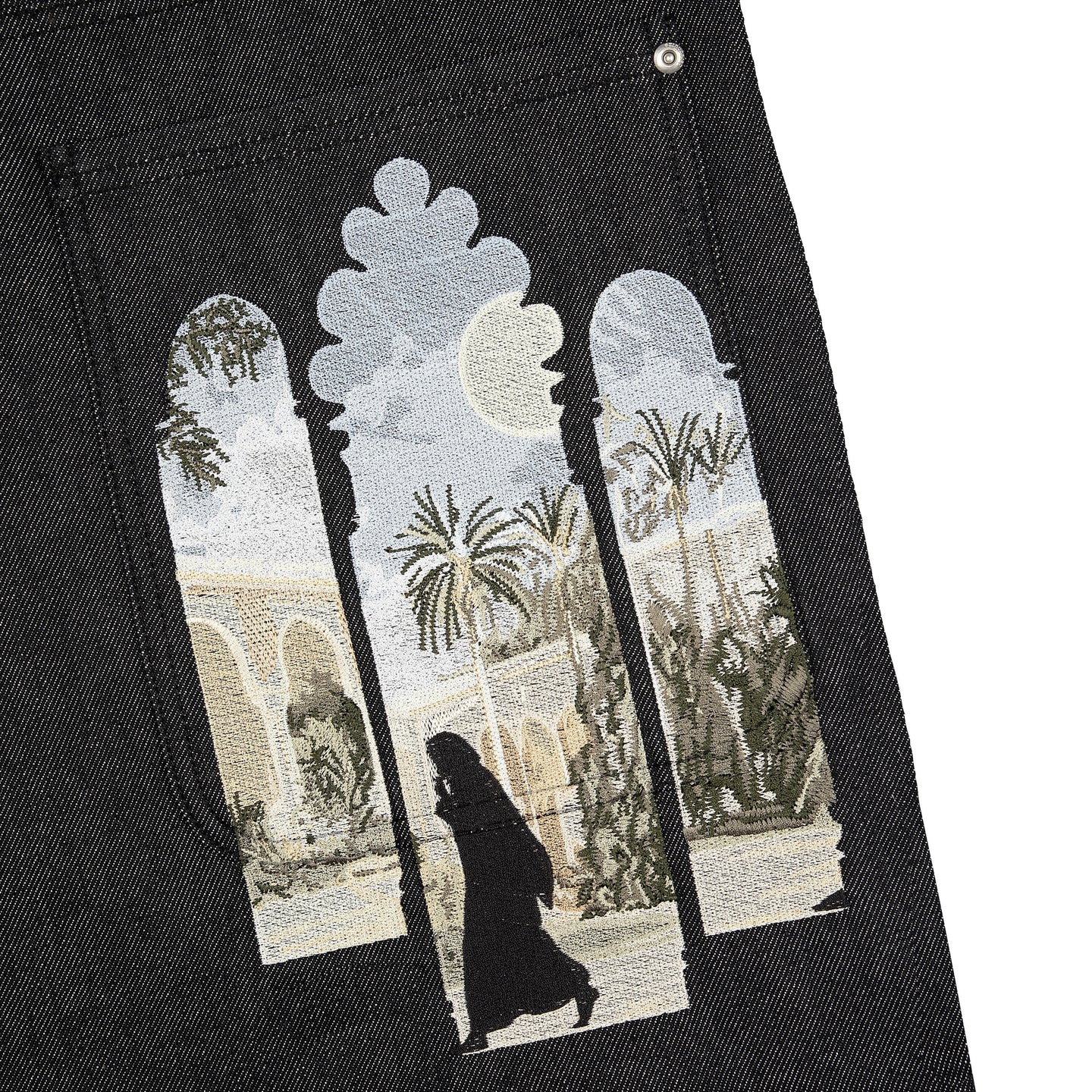 "aziza" black raw Jorts 02 – derschutze