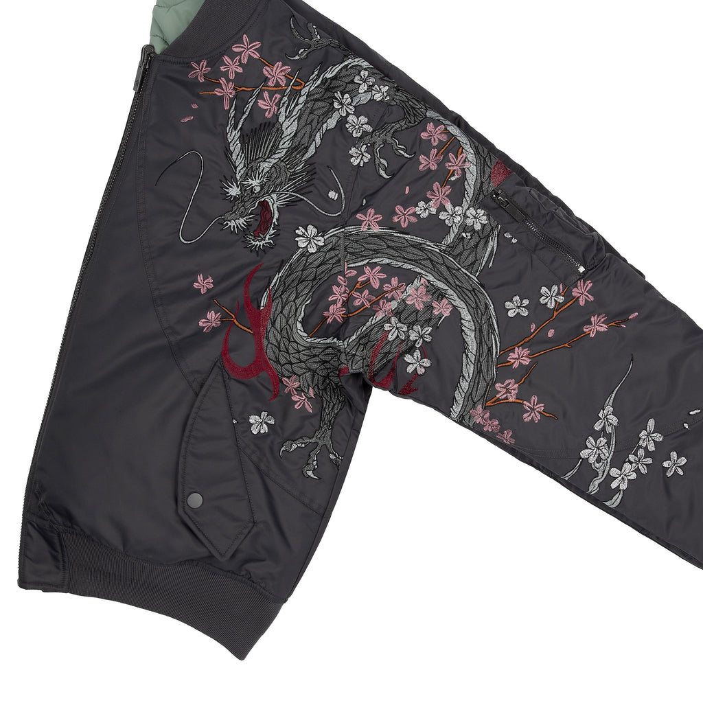 "yakuza v2" bomber Jacket dark grey – derschutze