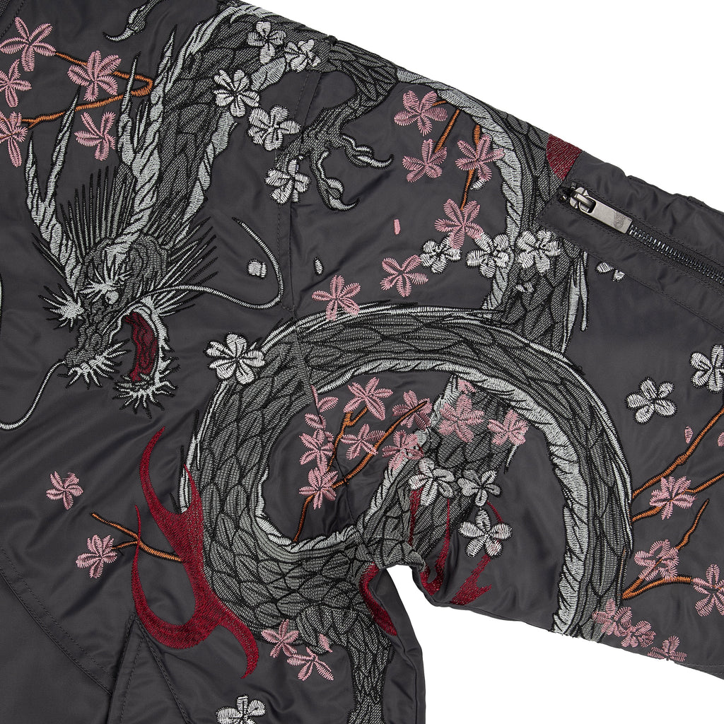 "yakuza v2" bomber Jacket dark grey – derschutze