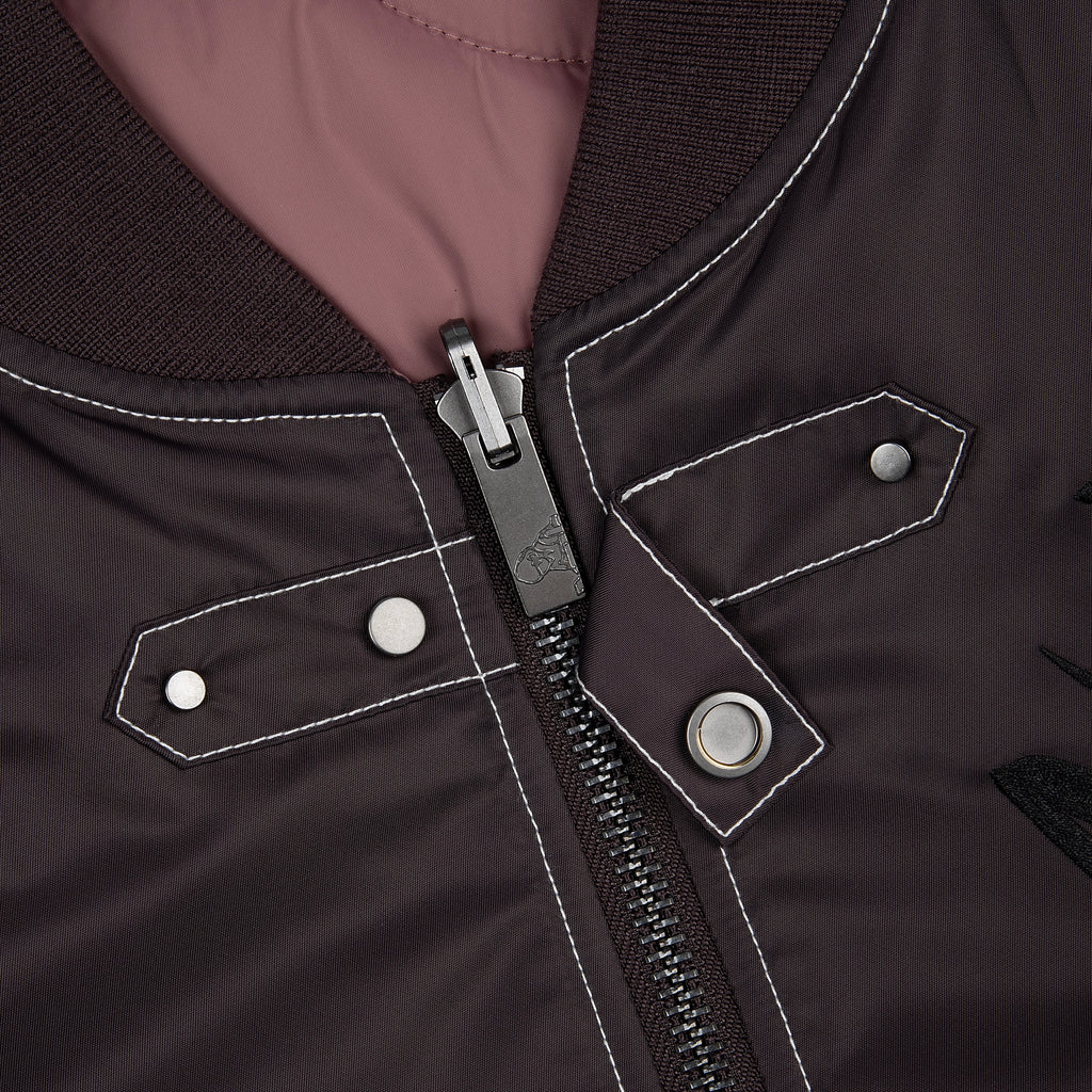 "yakuza v2" bomber Jacket deep plum – derschutze