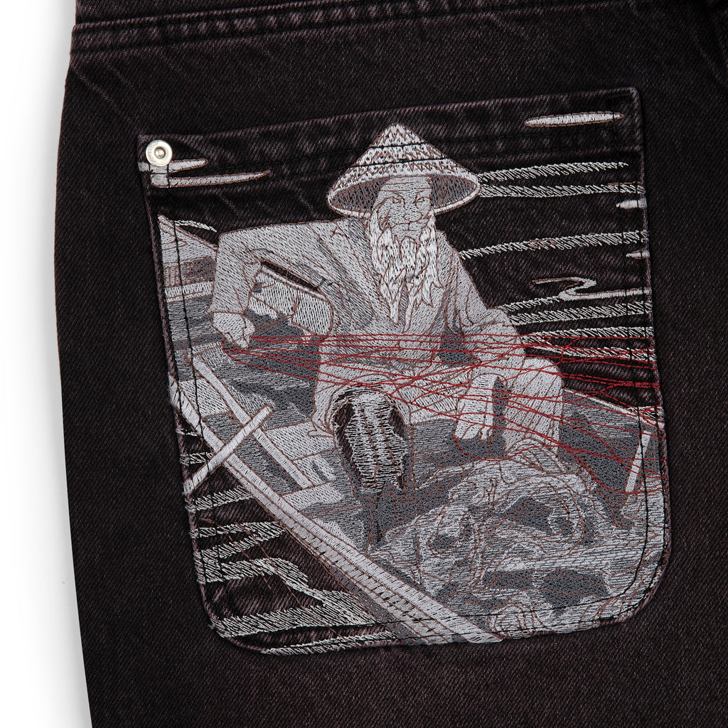 "lotus" denim black purple tint – derschutze